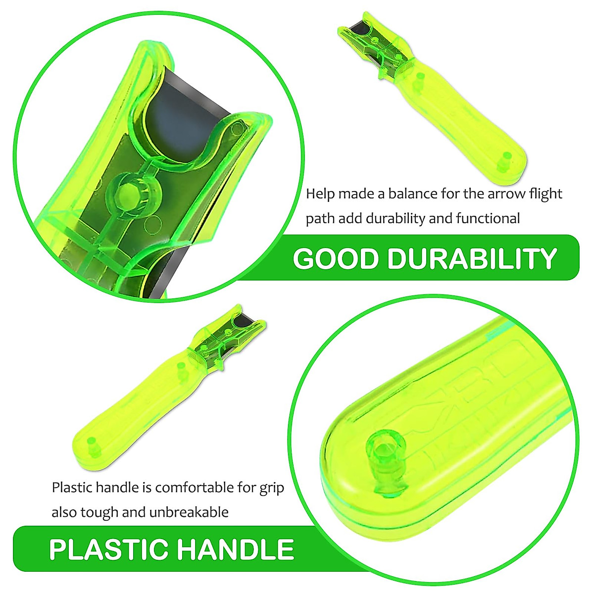 Archerest Fletch Remover, Arrow Stripper Vane, Stripping Removal Tool for Hunting Carbon Fiberglass Aluminum Feather Arrows (Green)