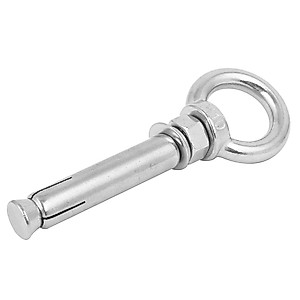 uxcell M10x90mm 304 Stainless Steel Ring Lifting Sleeve Expansion Closed Hook Eye Bolt