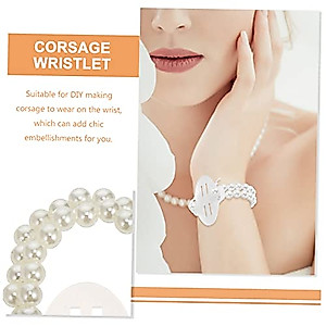 ARTIBETTER 20 Pcs Bridal Wrist Pearls Pearl Bracelets Stretch Bracelet String Wrist Corsage for Prom Wedding Corsages Bracelet Wedding Wrist Corsages Elastic Bracelets Corsage Wristlet Band