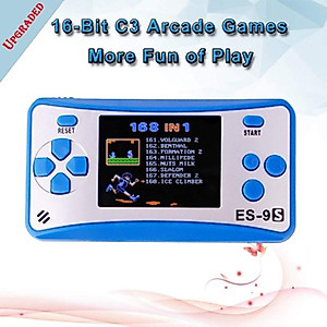 ZTING 2.5LCDD Handheld Children's Game Machine, Built-in 168 Old School Games Retro Arcade Game Player Boy Birthday Gift,Blue