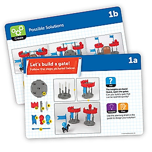 Learning Resources Engineering & Design Castle Set, STEM, Critical Thinking, Problem Solving, and Early Engineering Skills Toy, 123 Pieces, Ages 5+