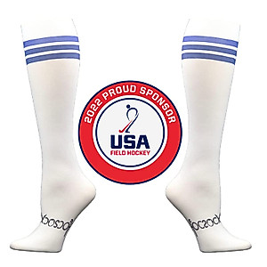 Hocsocx Navy Tube Performance Liner Socks Moisture Wicking Protection for Field Hockey Soccer Ski Horseback Riding, Medium