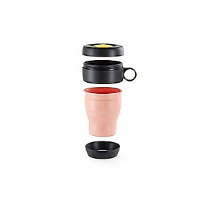 Lekue Go, 11.8 fl. oz. Reusable Travel Mug, 11.8oz, Coral