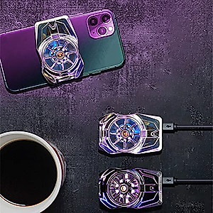 Universal Phone Cooler, Portable Quick Cooling CellPhone Radiator Gaming Cooler Fan for android devices Silver Plug-in