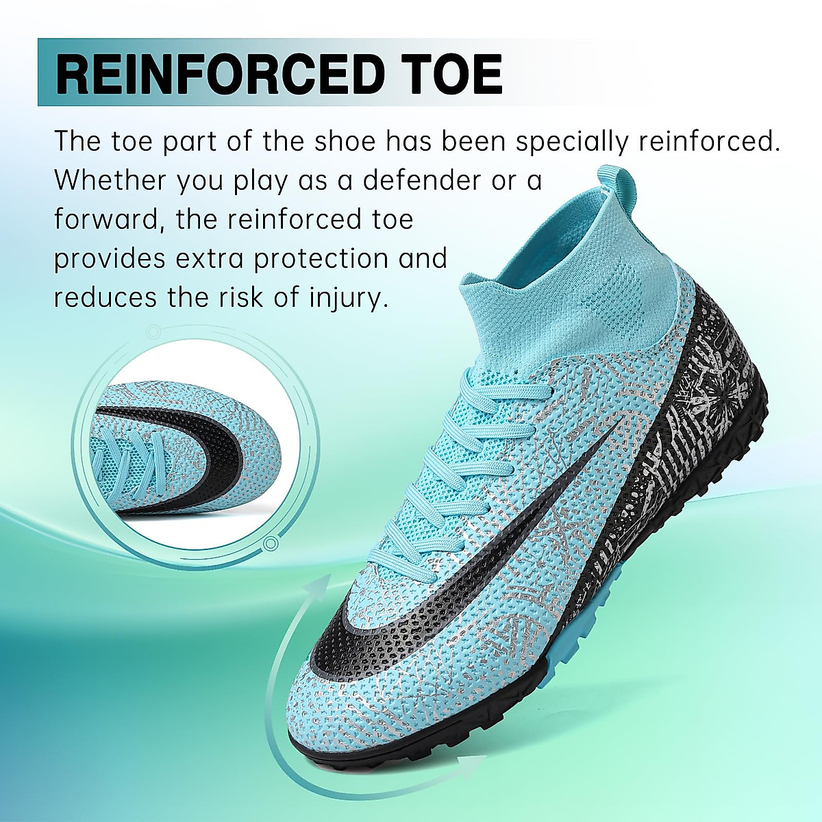 Soccer Cleats Mens Football Cleats Women Indoor Soccer Shoes Tacos de Futbol para Hombre Zapatos De Futbol para Hombre Football Shoes for Youth Professional Training Soccer Shoe TF