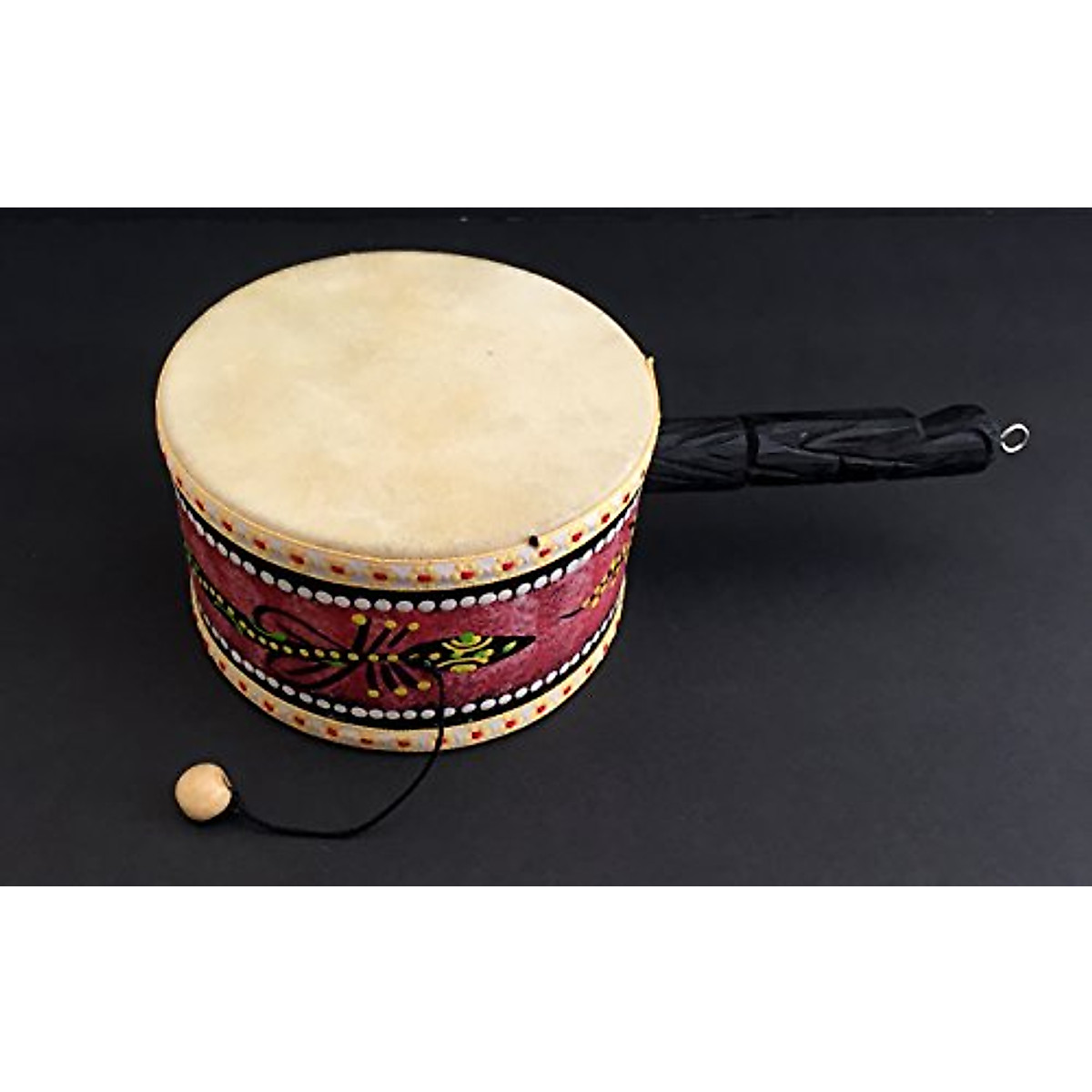 Balance Drum Twist Rattle Painted Double Maraca Monkey Drum Percussion Instrument- HEAVY DUTY/PROFESSIONAL QULAITY - JIVE® BRAND (10-in.)