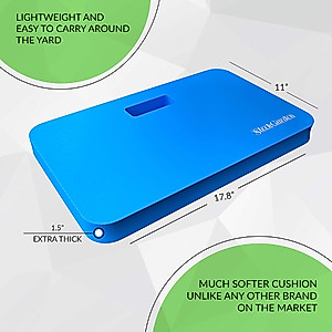 Sleek Garden Premium Thick Kneeling Pads Bath Floor Kneeler for Baby, Knee Pad Cushion for Pool | Thickest, Most Comfortable Foam Mat Kneeler for Yoga & Exercise,Waterproof (11"x17.8"x1.5, Blue)