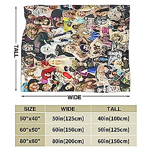 Gifts for Women Throw Blankets Baby Warm ,for Sofa, Bed,Living Room, Durable Home Decor Flannel Blanket for Adult and Kids (50"x40")