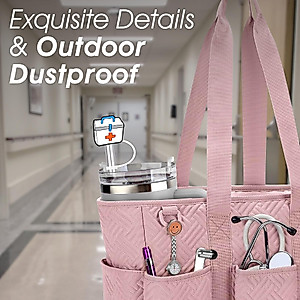 Dripykiaa 20pcs Straw Cover Nurse Straw Covers Medical Silicone Straw Tips Reusable Drinking Straw Cap Lids Cap Dust-proof Straw Plug for 6-8 mm (0.24-0.31 Inch) Straw Gifts for Nurse Doctor