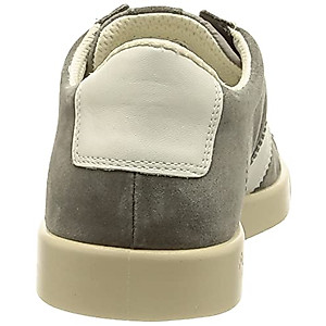 ECCO Women's Street Lite Retro Sneaker, Steel/White Suede, 8-8.5