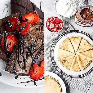 16" Electric Crepe Maker Pancake Making Machine Round Crepe Griddle With heating Plate Commerical (Silver(110V))