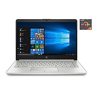 HP 14" HD Laptop Computer, AMD Ryzen 3 3250U up to 3.5GHz (Beat i5-7200U), 128GB SSD, 8GB DDR4 RAM, WiFi, Bluetooth, HDMI, Webcam, Windows 10 S, Online Class Ready