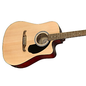 Fender FA-125CE Dreadnought Acoustic Electric Guitar, with 2-Year Warranty, Natural