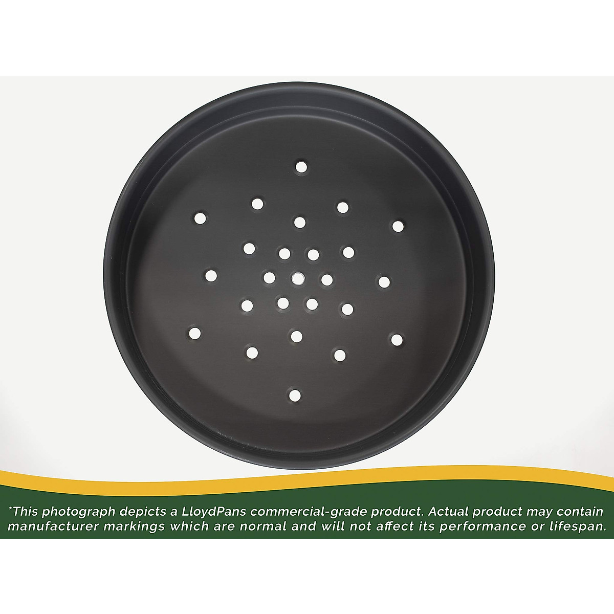 LloydPans Kitchenware 14" Perforated Hard-Anodized Deep dish Pizza Pan Made in USA