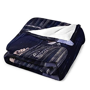 Jonshuas Yoga American Supernatural Comedy Horror Wednesday Throw Blanket, Fleece Halloween Blankets and Throws for Bed, Weighted Air Conditioned Blanket 40"*50" （100 * 130cm）