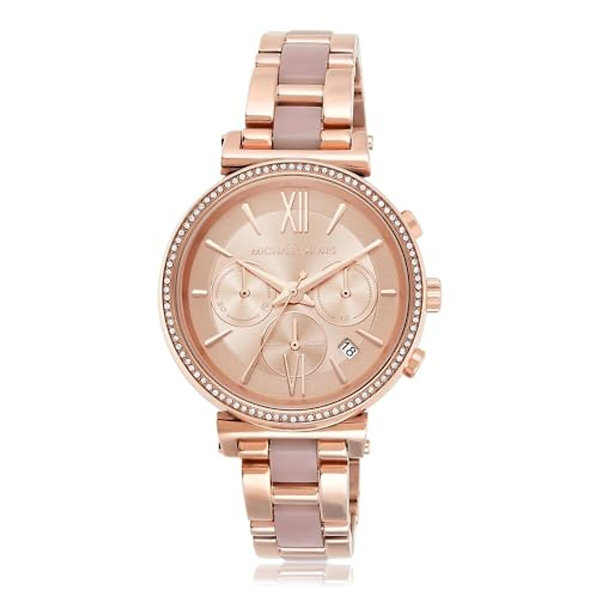 Michael Kors Women's Sofie Chronograph Rose Gold-Tone Stainless Steel Watch MK6560