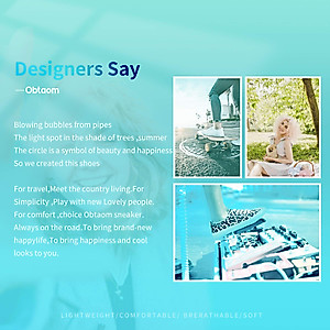 Obtaom Women's Play Fashion Sneaker Comfortable Walking Shoes Green Multi Canvas Slip on Shoes(Green,US6)