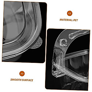 ULTECHNOVO 10pcs Boxes Transparent Cake Box Plastic Dessert Containers Mini Plastic Containers Plastic Cake Containers Mini Cake Containers with Lids Small Pie Box Sushi Packing Box Clear Box