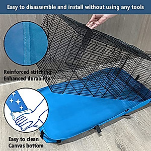 kathson 47x24 Guinea Pig Cage Liners Washable Guinea Pig Bedding Liner Base Small Animals Habitat Canvas Bottom Reusable Waterproof Cage Bedding Accessories for Rabbit Hamster Hedgehog Ferret(Black)