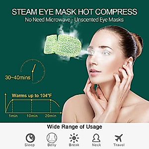 16 Packs Steam Eye Masks for Dry Eyes, SPA Warm Eye Mask, Relief Eye Fatigue Hot Sleep Eye Mask for Puffy Eyes Mask, Disposable Moist Heating Compress Pads for Sleeping, Christmas Gift, Unscented