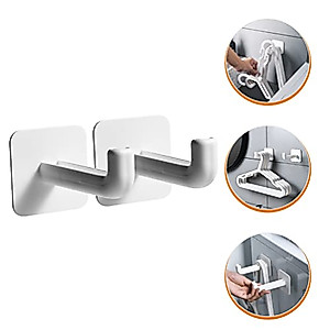 DOITOOL Laundry Organizer 2pcs Clothes Hanger Hooks Coat and Hat Hook Wall Hooks Single Wall Mount Hanger Closet Organizers for Clothes Hats Towel Purse Key Robes Bathroom Kitchen Hangers