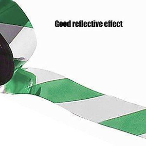 GLOGLOW Reflective Scare Birds Tape, Garden Orchard Accessories Bird Scare Ribbon Reflective Scare Tape Thick for Scare Birds Away(2 Pieces of Green Silver, 80m)