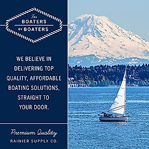 Rainier Supply Co. Boat Anchor Line - 100 ft x 1/2 inch Anchor Rope - Double Braided Nylon Anchor Boat Rope with 316SS Thimble and Heavy Duty Marine Grade Snap Hook - Black