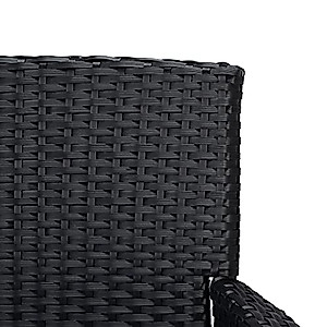 Safavieh Outdoor Collection Viora Wicker Loveseat PAT7710A, Black/White Cushion