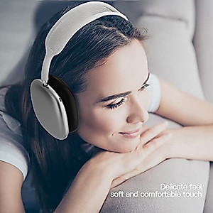 AWINNER Ear Pad Case Compatible for AirPods Max,Washable Soft Silicone Protective Frame Full Cover for AirPods Max (Black)