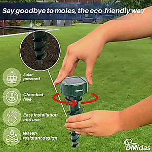 Mole Repellent for Lawns - Gopher Repellent Ultrasonic - Mole and Vole Repellent - Solar Mole Repellent Ultrasonic - Mole Repellent Solar Powered - Best Thing to Get Rid of Snakes (2 Units)
