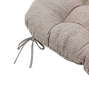 QILLOWAY Indoor/Outdoor High Back Chair Cushion for Adirondack,Spring/Summer Seasonal All Weather Replacement Rocking Chair Cushions. (TAN/Grey)