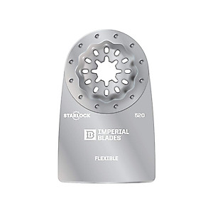 Starlock™ 1-3/8" Soft Material Oscillating Multi-Tool Flexible Scraper, 1PC (Fits: Bosch and Fein. Also fits non-Starlock multi-tools: Milwaukee, Ridgid, Makita, Rockwell and more), One Size
