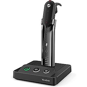 Yealink WH63 Wireless Headset with Microphone UC Optimized Noise Canceling Mic for Office IP VoIP Phones PC Computer Headset with Charge Stand (UC Optimized) (WH63-MT)