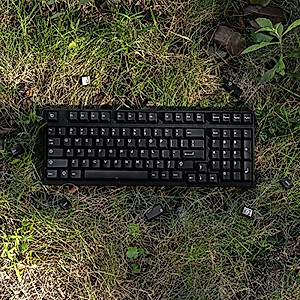 Black WOB Keycaps Doubleshot Cherry Profile 121 Keys Custom Minimalist Keycaps Set for 60% 65% 70% 75% 100% Cherry MX Gateron Kailh Switches Mechanical Keyboards