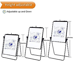 VIZ-PRO Eco Magnetic U-Stand Whiteboard/Flipchart Easel, Black