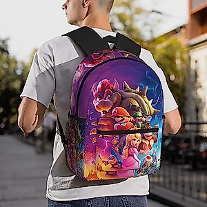 ZYKAA Cute Anime Backpack, 16" Travel Laptop Backpack Durable Lightweight Hiking Backpack Casual Daypack (Color1)
