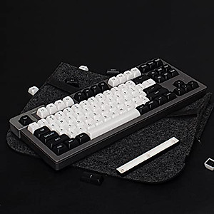 Black and White Keycaps Set 150 Keys MSA Profile Doubleshot Custom Keycaps for Cherry MX Gateron Kailh Box Switches Mechanical Gaming Keyboard