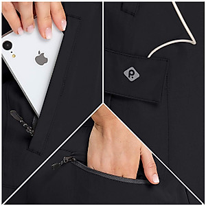 RlaGed Women’s Cargo Hiking Pants Lightweight Joggers Quick Dry Water Resistant Outdoor Fishing UPF 50+ Sweatpants with Zipper Pockets Black s