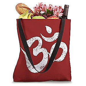 Distressed Om Meditation Spiritual Indian Yoga Symbol Om Tote Bag