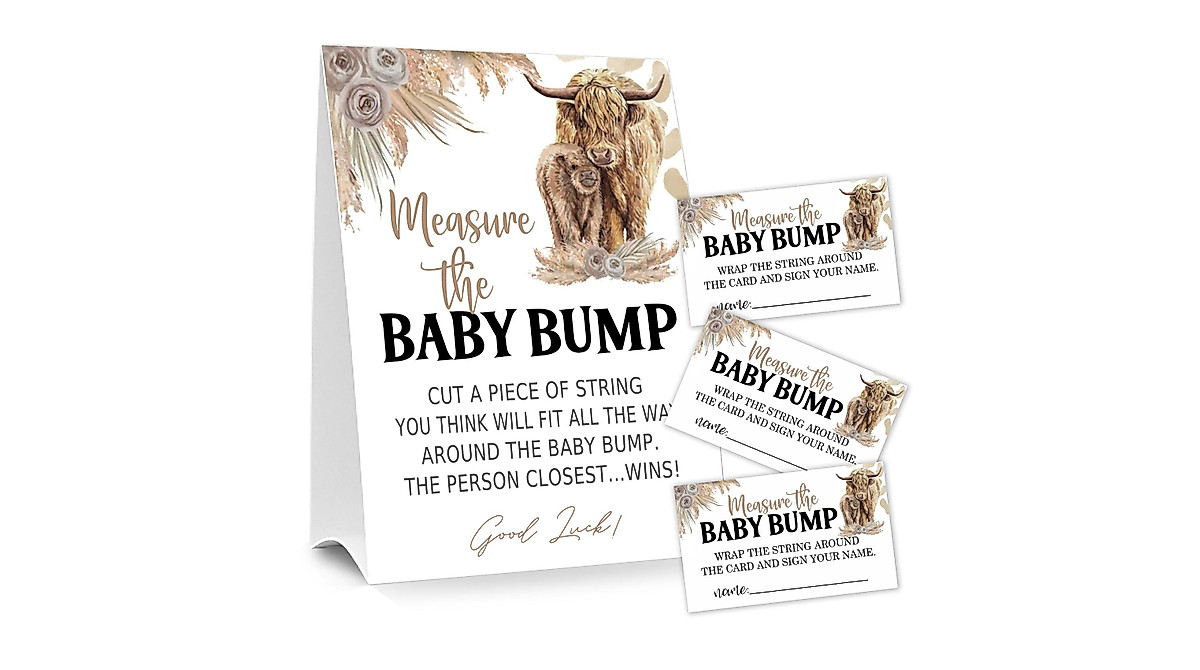 Boho Baby Bump Games & Guessing Cards