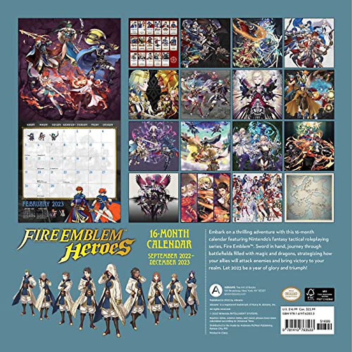 Fire Emblem 16-Month September 2022–December 2023 Wall Calendar