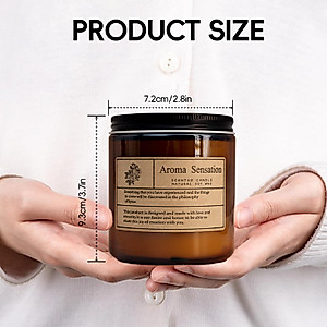 ARCASA Scented Candles, Lavender Candles for Home, Organic Candles Non Toxic, Soy Candles, Canned Candles for Home Scented, Fall Scented Candles, Stress Relief, Meditation, Yoga (Lavender 7oz)