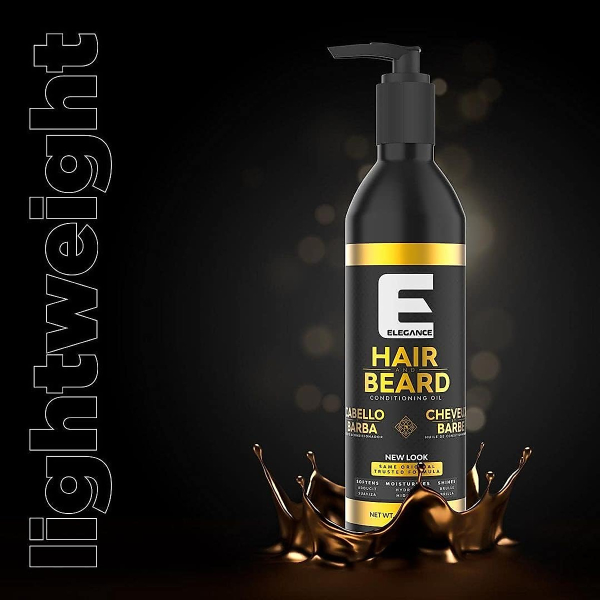 E Elegance Hair & Beard Conditioning Oil - Highly Moisturizing And Lightweight Beard Conditioner For Men, Great Smell, 3.38 Oz