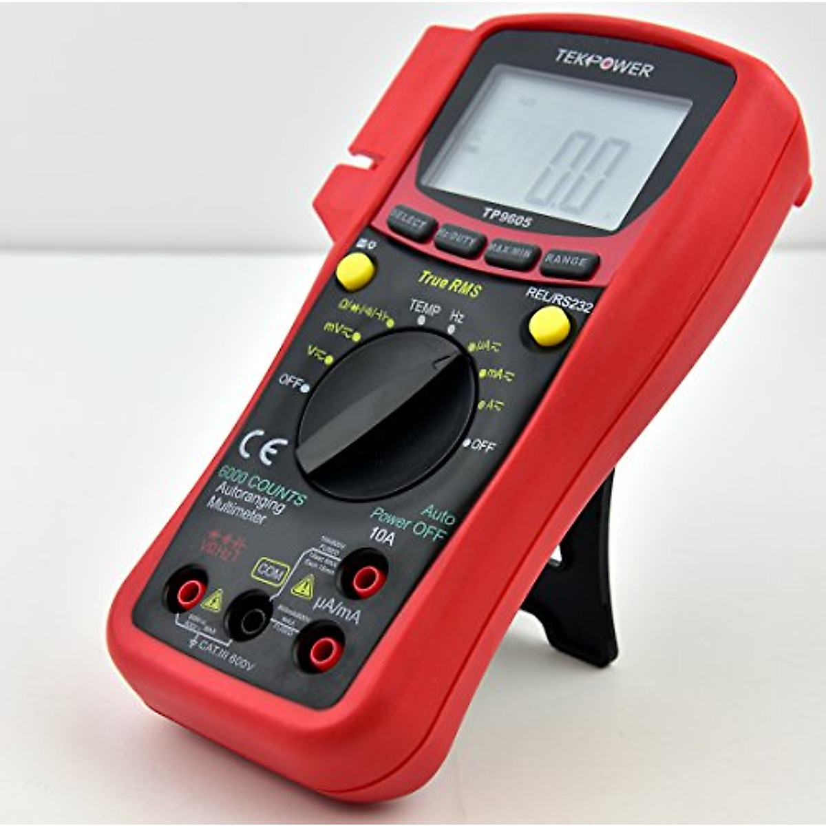 TekPower TP9605BT Auto Ranging Digital True RMS Smart Multimeter with Bluetooth & USB Connection, Free App Available for iOS and Android