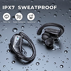 Wireless Earbuds,True Wireless Bluetooth 5.3 Earbuds,75H Playtime IPX7 Waterproof Headphones with LED Digital Display & CVC 8.0 Noise Cancelling Mic in-Ear Earphone for iPhone Android