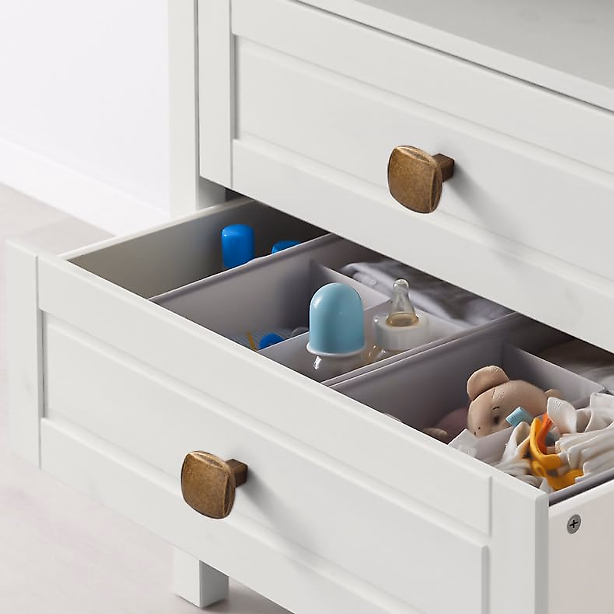 Amerdeco 10 Pack Antique Brass Cabinet Pulls Hole Centers Kitchen Cabinet Handles Hardware Kitchen Handles for Cabinets Cupboard Handles Drawer Pulls ZH0032