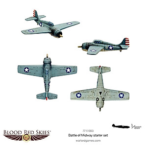 Warlord Blood Red Skies The Battle of Midway War Game - Role Playing Strategy Board Games for Adults, Table Top WWII Strategic Wargaming Kit - Tabletop Military History RPG Without Terrain