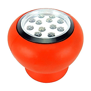 Sweda Suction Cup Emergency Flashlight - 8 White LEDs & 4 Red Flashing LEDs, Handy LED Worklight with Emergency Flasher, Portable Flashlight for Home, Car, & Camping, #FA5167 (Lot of 3)