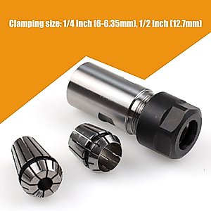 5/8"-11 Thread Angle Grinder Extension Shaft Set Electric Drill Conversion Collets Adapter Woodworking Tool Accessories Include Spring Collet 1/4" & 1/2" 3PCS