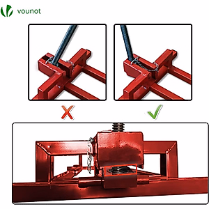 VOUNOT Ride on Lawn Mower Lift Jack, Telescopic Maintenance Jack for Lawn mowers and Garden Tractors, Weight Capacity 880 Lbs, Red